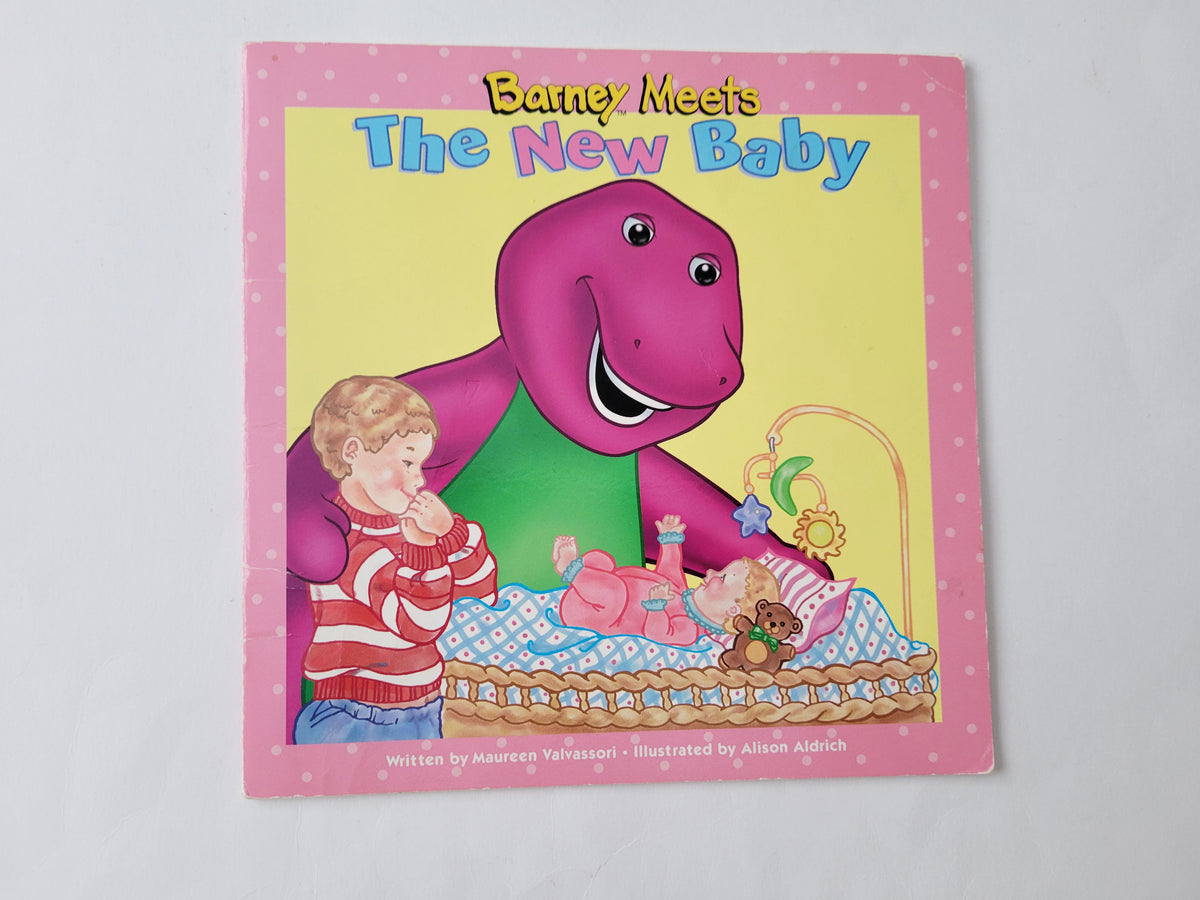 Barney Meets The New Baby Vintage Softcover Book 1998 Barney Publishin ...