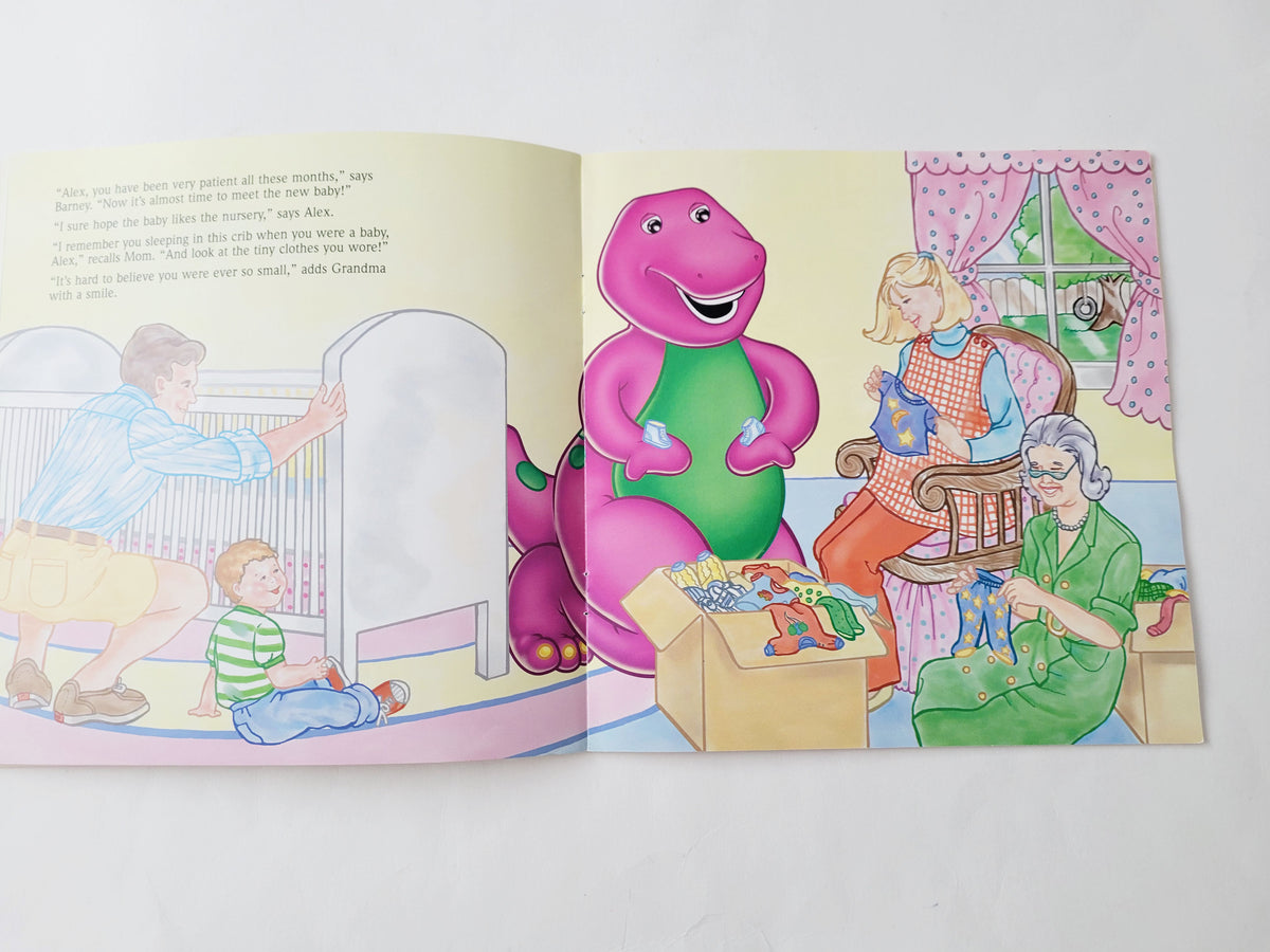 Barney Meets The New Baby Vintage Softcover Book 1998 Barney Publishin ...